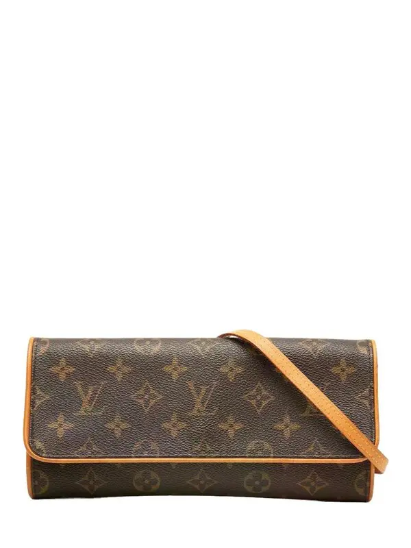 LOUIS VUITTON Monogram Pochette Twin Gm Crossbody Bag - Brown