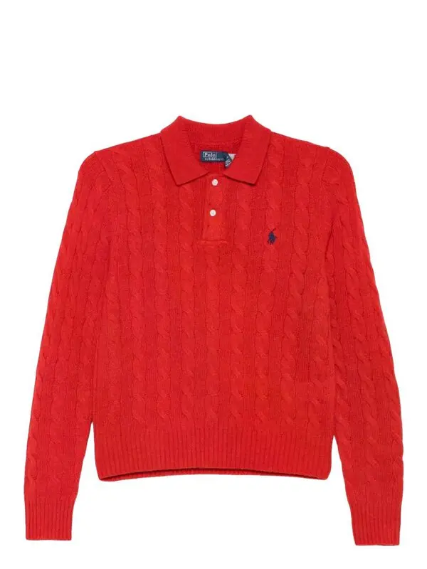 Polo Ralph Lauren Cable-knit Polo Sweater - Red