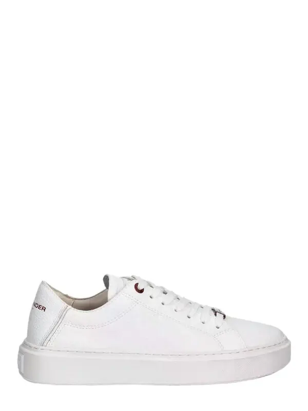 ALEXANDER SMITH Pebbled-leather Lace-up Sneakers - White