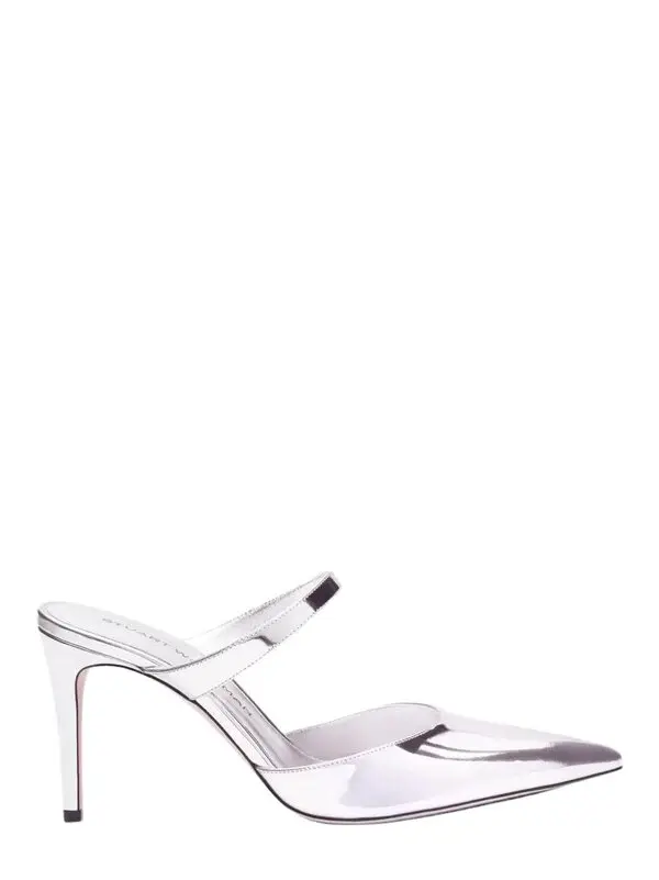 STUART WEITZMAN Pointed-toe Mules With Slender Vamp Strap - Grey