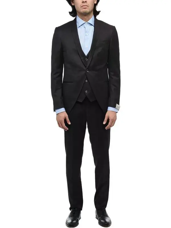 Corneliani Single-breasted Suit - Black