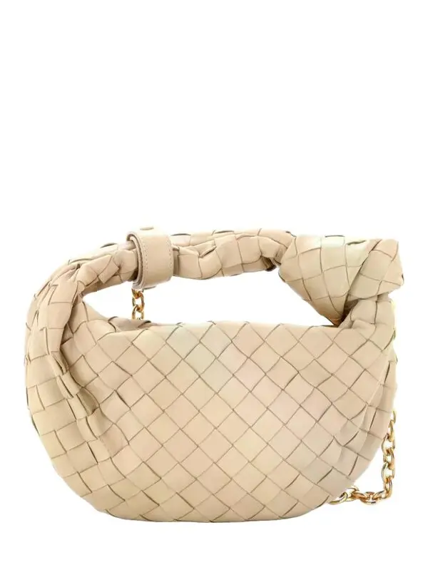 Bottega Veneta Jodie Chain Hobo Intrecciato Nappa Mini Bag - Neutrals