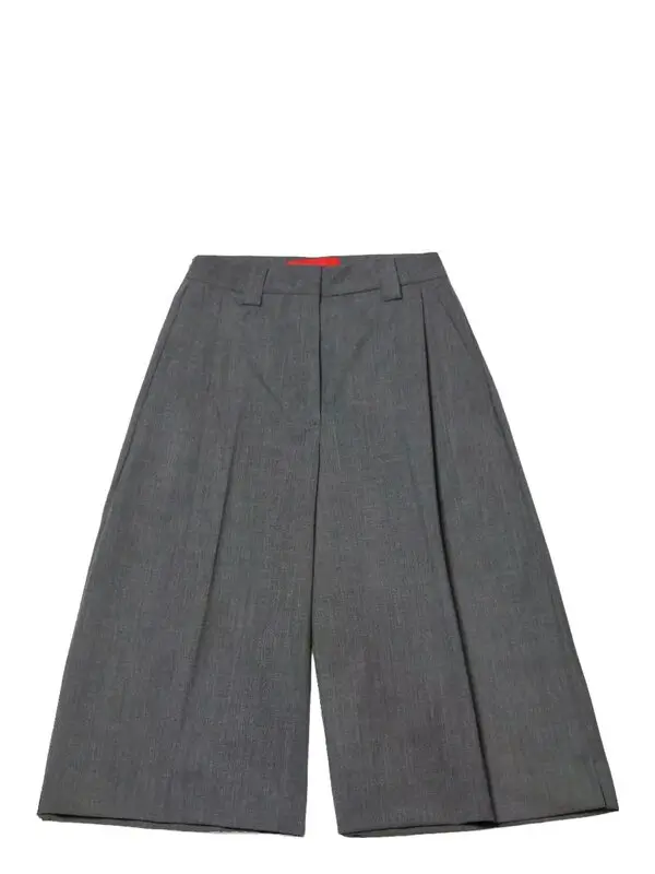 THELATEST E-dakota 3120 Pleated Wide-leg Trousers - Grey