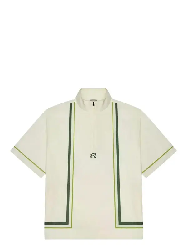MALBON Stripe-trim Half-zip Windshirt - Neutrals