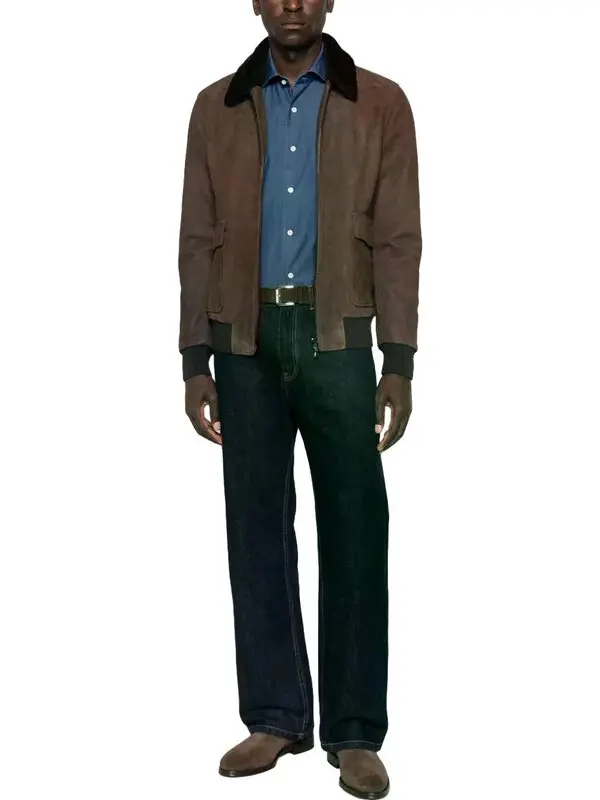 BARBA NAPOLI Cutaway-collar Long-sleeve Shirt - Blue