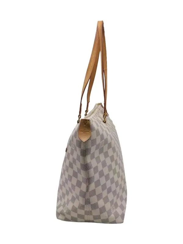 LOUIS VUITTON Damier Azur Canvas Mm Lena Tote Bag - White