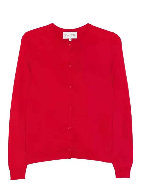 Eric Bompard Crew-neck Button-up Cardigan - Red