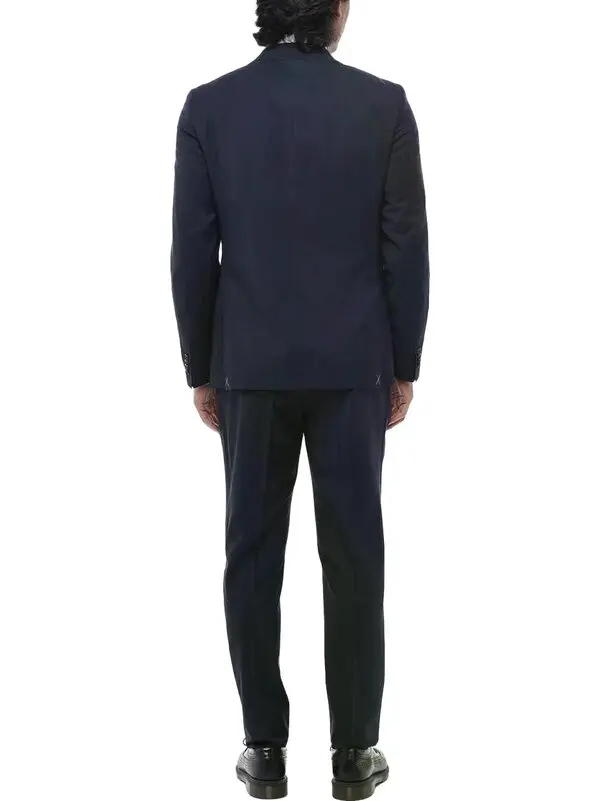 Corneliani Single-breasted Virgin Wool Suit - Blue