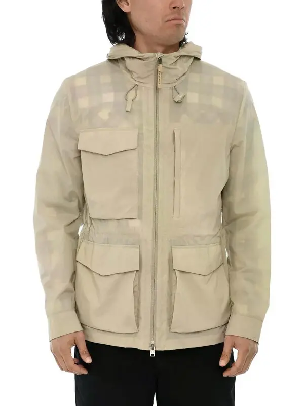 Woolrich Hooded Drawstring Utility Jacket - Neutrals