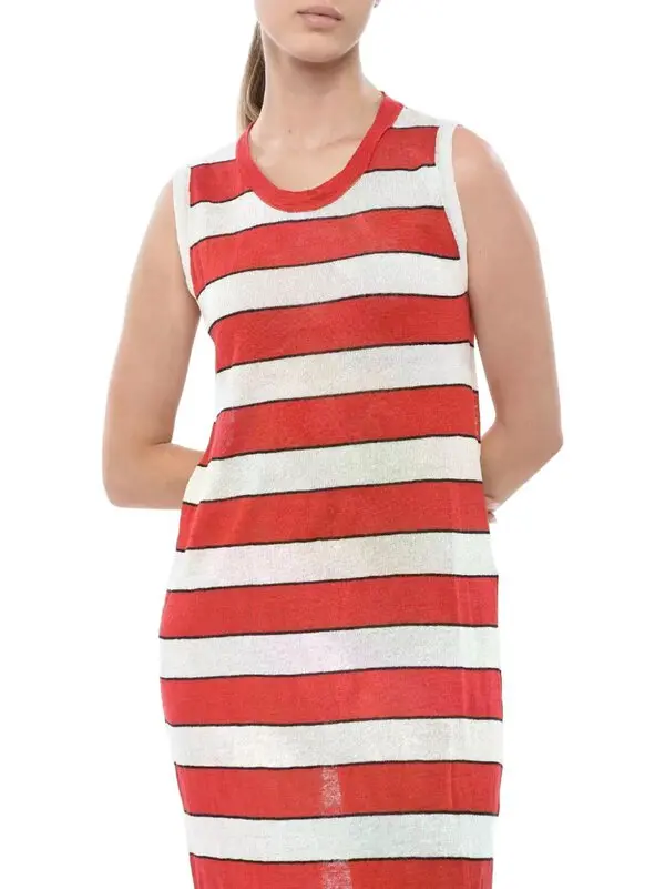 Woolrich Maxi Striped Sleeveless Dress - Red