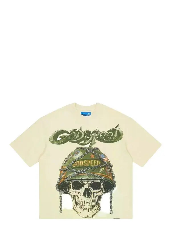 GODSPEED Badges Of Honor Ii Graphic-print T-shirt - Neutrals