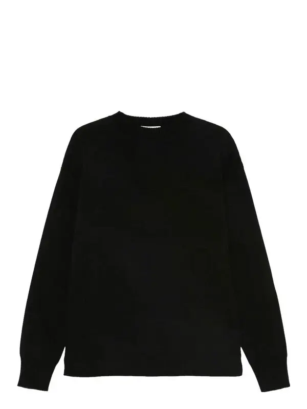 LEMAIRE Knitted Long Sleeve Sweater - Black