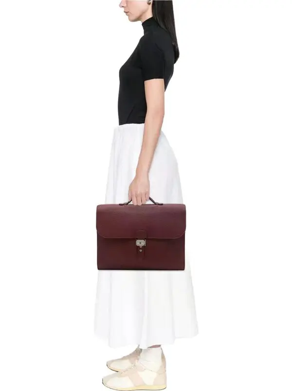Hermès Clemence Sac A Depeches 38 Business Bag - Red