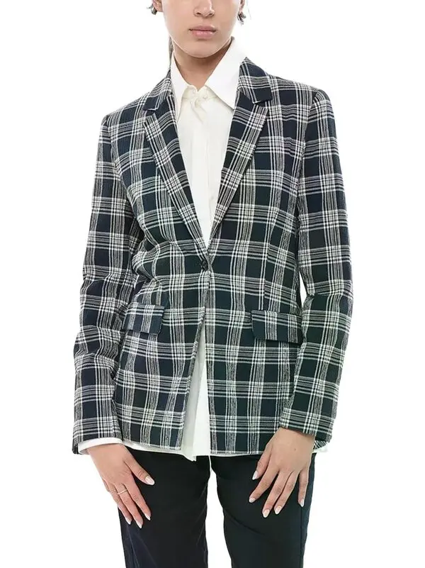 Woolrich Checked Seersucker Blazer - Blue