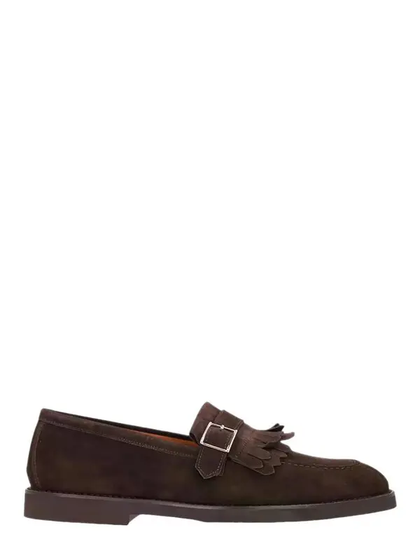 DOUCAL'S Fringed Buckle-fastening Loafers - Brown