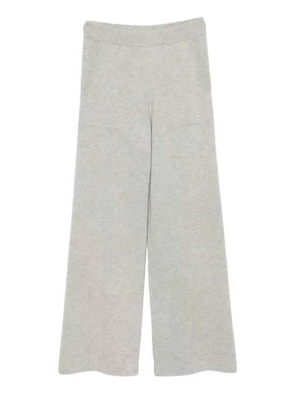 Eric Bompard Knitted Cashmere Palazzo Pants - Grey