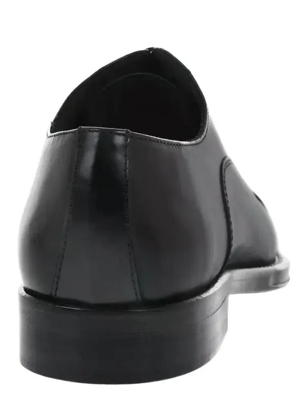 Corneliani Lace-up Leather Derby Shoes - Black