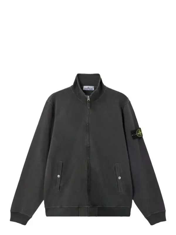 Stone Island Malfilé Fleece 'old' Effect Track Jacket - Grey