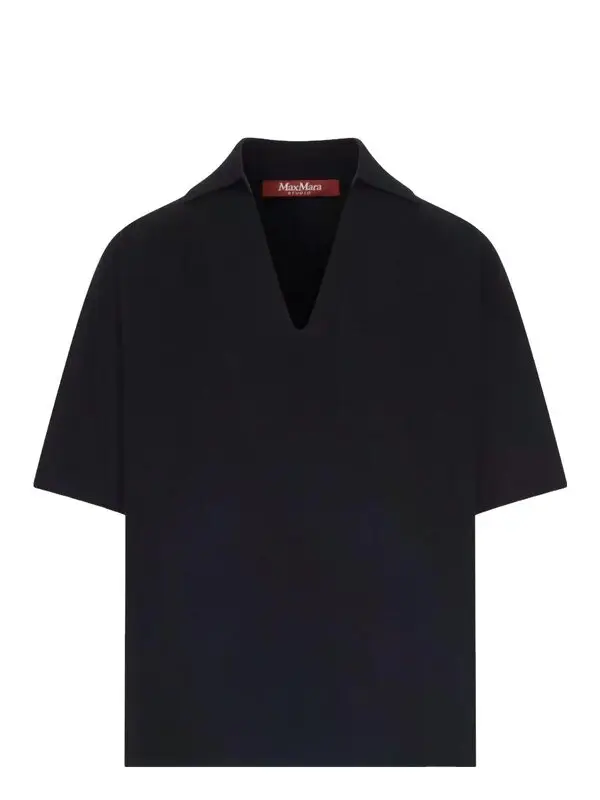 Max Mara Oncia V-neck Short-sleeve T-shirt - Black