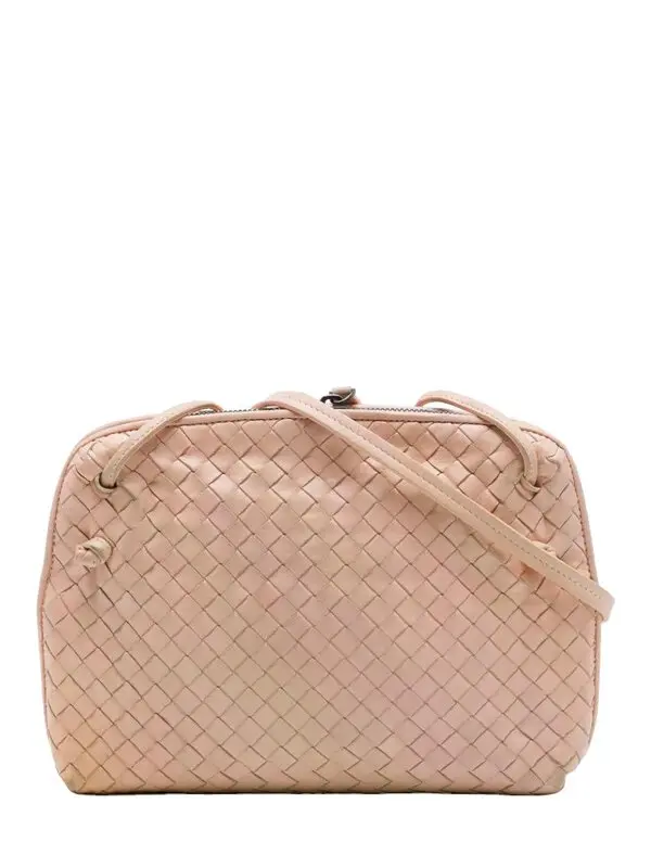 Bottega Veneta Nappa Intrecciato Nodini Crossbody Bag - Pink