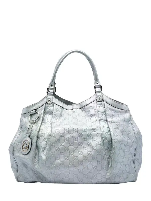Gucci 2016-2026 Large Guccissima Sukey Tote Bag - Silver