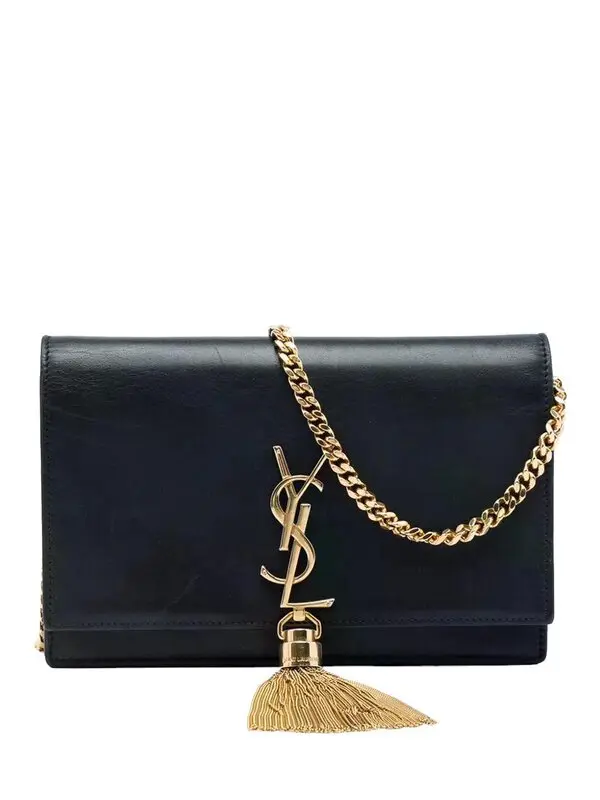 Saint Laurent Monogram Kate Tassel Crossbody Bag - Black