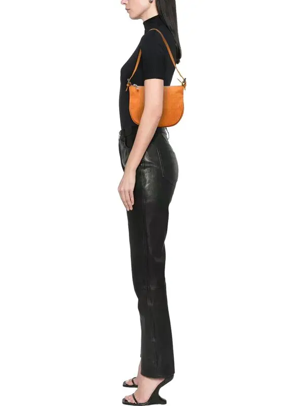 Fendi Zucchino Canvas Hobo Shoulder Bag - Orange