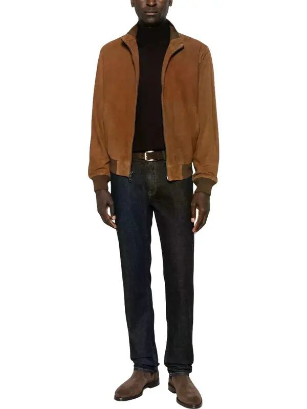 Tagliatore Roll-neck Long-sleeve Sweater - Brown