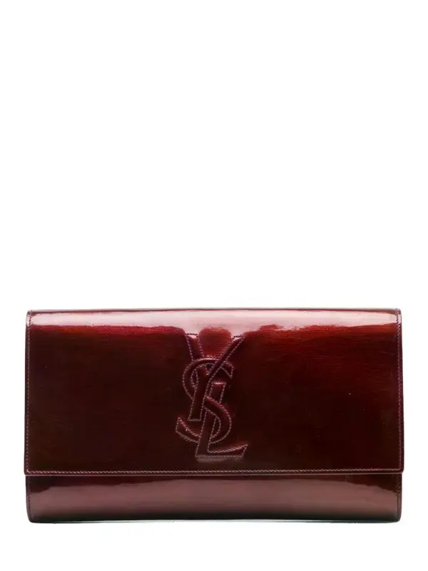Saint Laurent Patent Leather Clutch Bag - Red