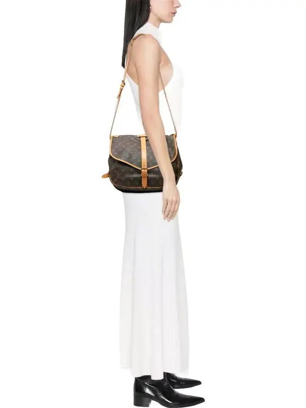 LOUIS VUITTON 1992 Monogram Saumur 35 Crossbody Bag - Brown