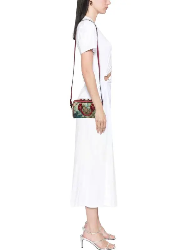 Gucci 2016-2026 Mini Gg Supreme Blooms Boston Bag Satchel - Neutrals