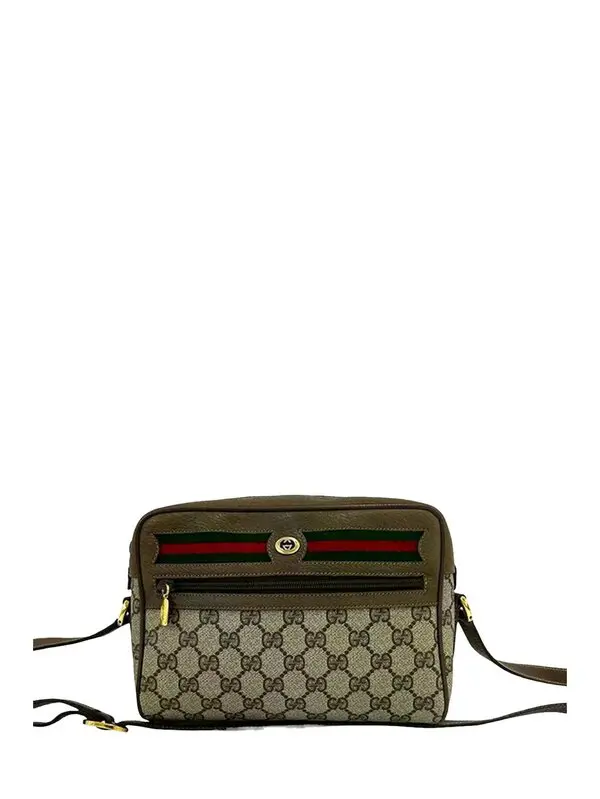 Gucci Gg Supreme Web Crossbody Bag - Neutrals