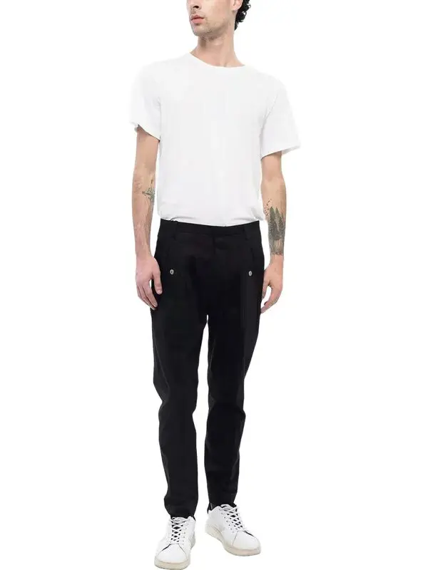 Corneliani Pleated Chino Trousers - Black