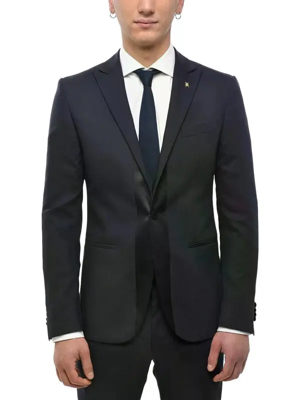 Corneliani Satin-trim Three-piece Suit - Blue