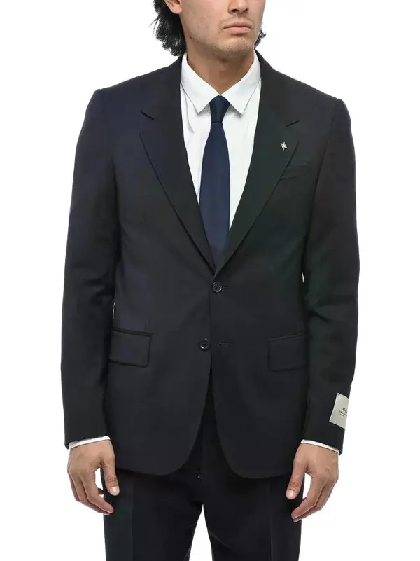 Corneliani Single-breasted Jacquard Suit - Blue