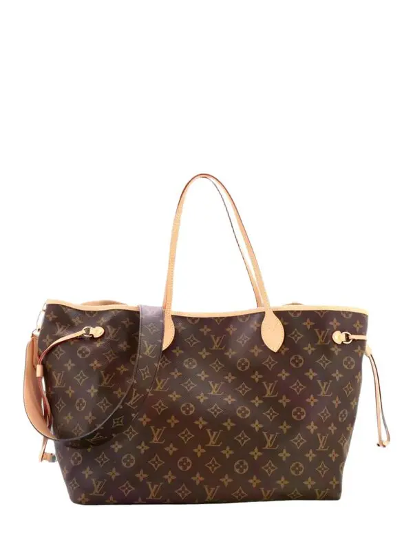 LOUIS VUITTON Neverfull Bandouliere Inside Out Monogram Canvas And Stamped Canvas Gm Tote Bag - Brown