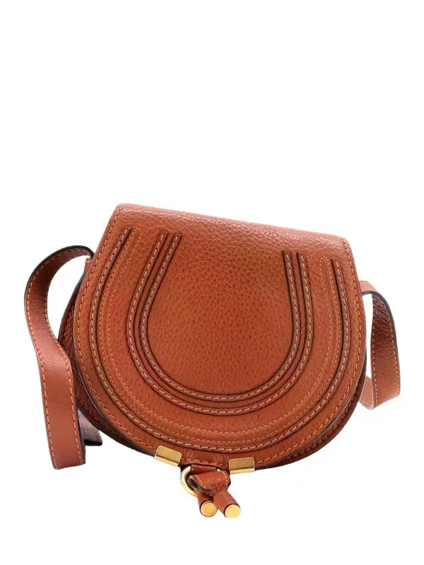 Chloé Marcie Leather Small Crossbody Bag - Brown