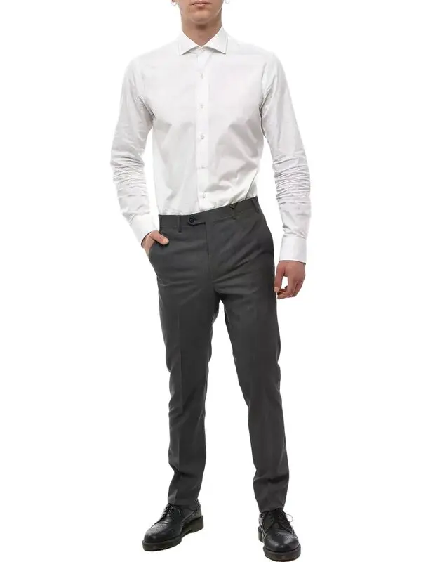 Corneliani Virgin Wool Trousers - Grey