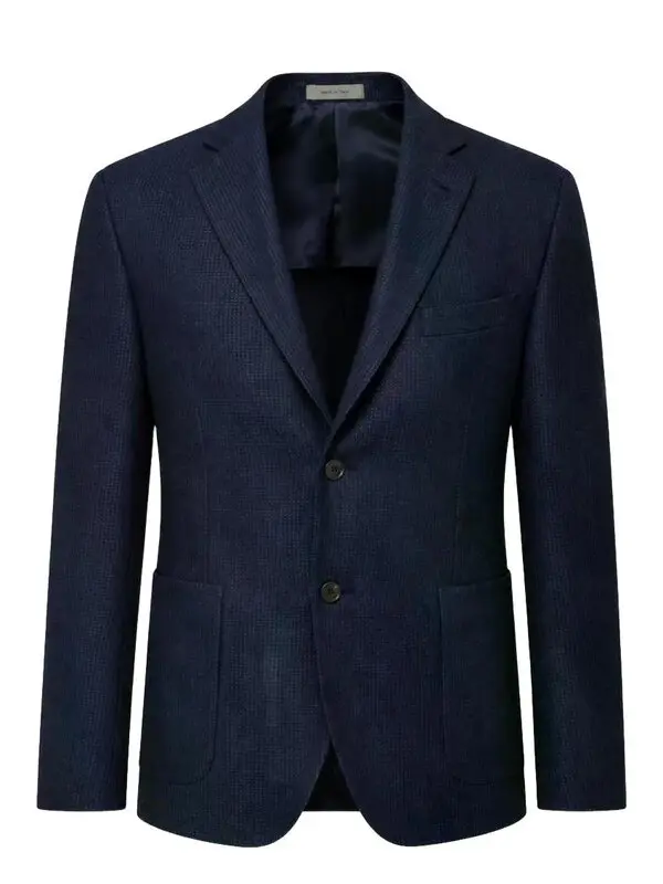 Corneliani Micro-patterned Single-breasted Jacket - Blue