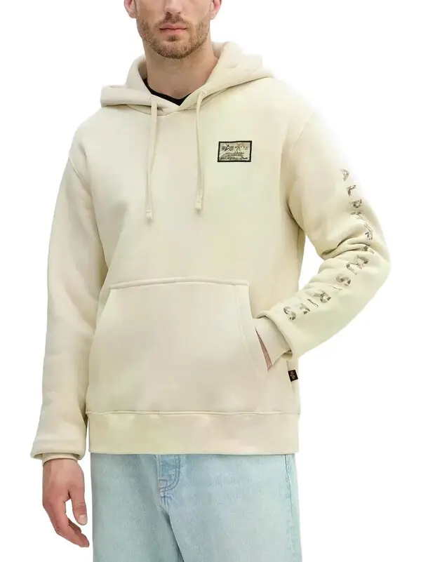 Alpha Industries Logo-patch Hoodie - Neutrals