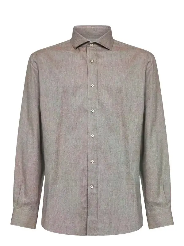 Brunello Cucinelli Spread-collar Button-down Shirt - Grey
