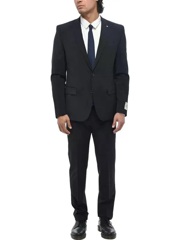 Corneliani Single-breasted Flap-pocket Suit - Blue
