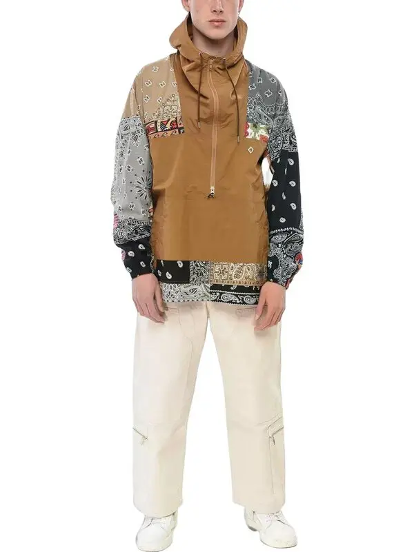 CHILDREN OF THE DISCORDANCE Patchwork Bandana Jacket - Brown