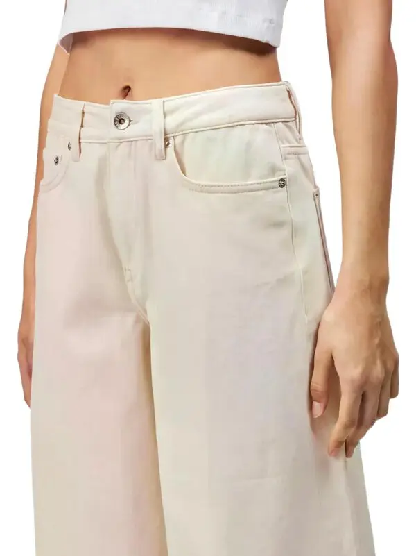 DRYKORN Logo Patch Denim Shorts - Neutrals