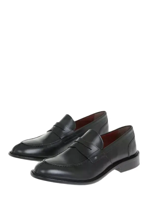 Corneliani Penny-slot Leather Loafers - Black