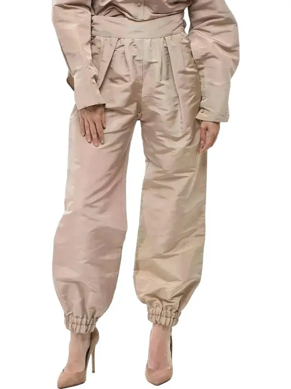 SUPER BLOND Silk Organza Balloon Trousers - Neutrals