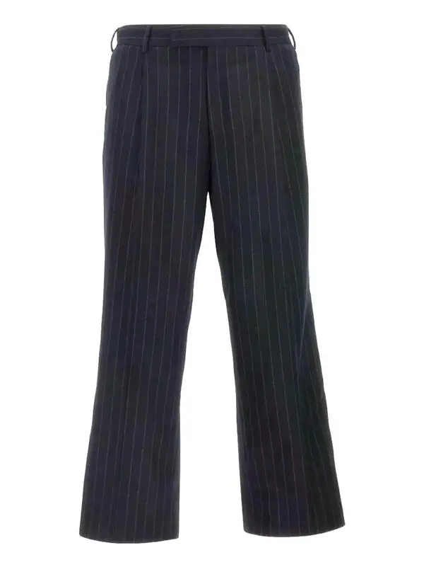PT TORINO Quindici Pinstripe Trousers - Blue