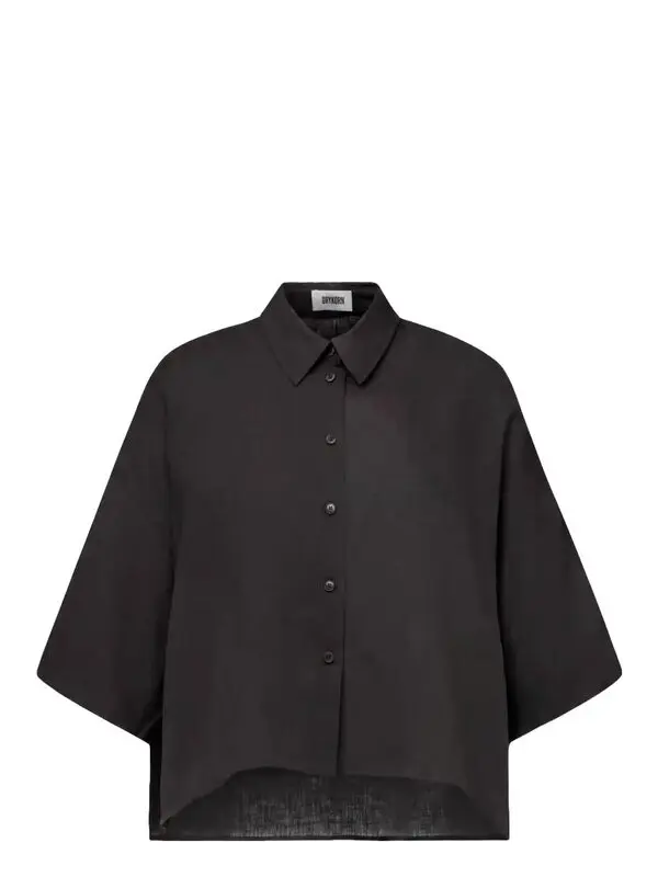DRYKORN Yarika Short-sleeve Cropped Shirt - Brown