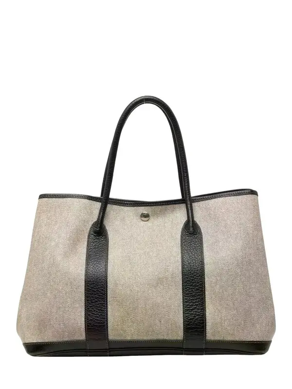 Hermès Garden Party 36 Tote Bag In Toile And Negonda Leather - Neutrals