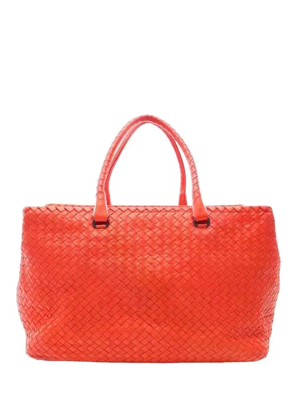 Bottega Veneta Nappa Intrecciato Tote Bag - Red